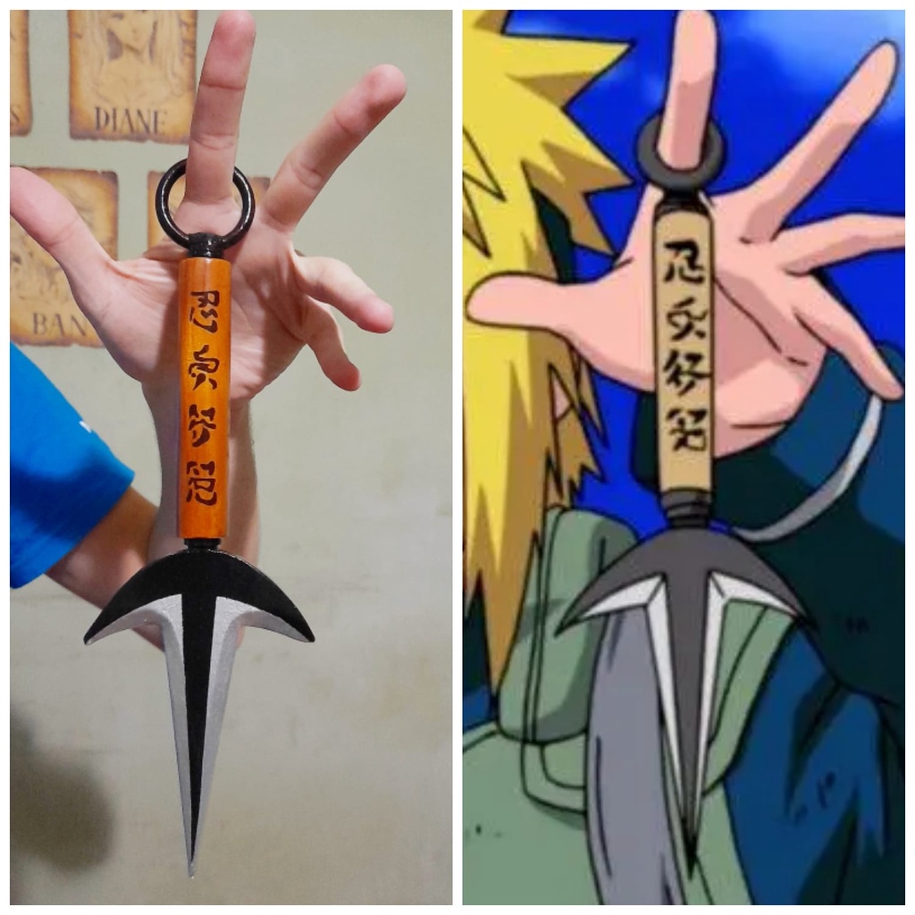Kunai do Minato em tamanho real (Feita de madeira) Minato's Kunai Naruto | Shopee Brasil