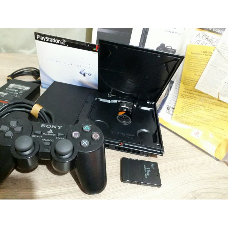 Playstation 2 slim ps2 completo com manual caixa e controle original