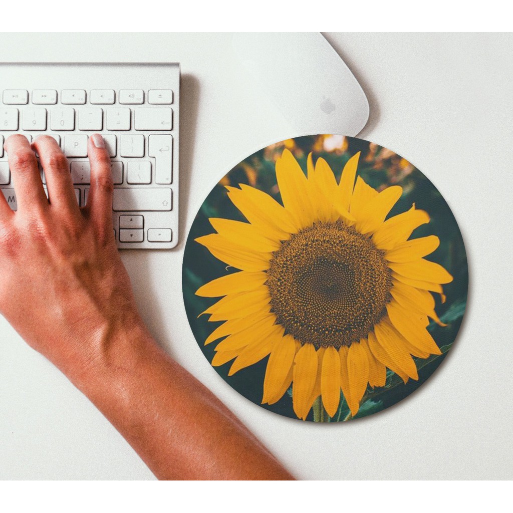 Mouse Pad Redondo Girassol | Shopee Brasil