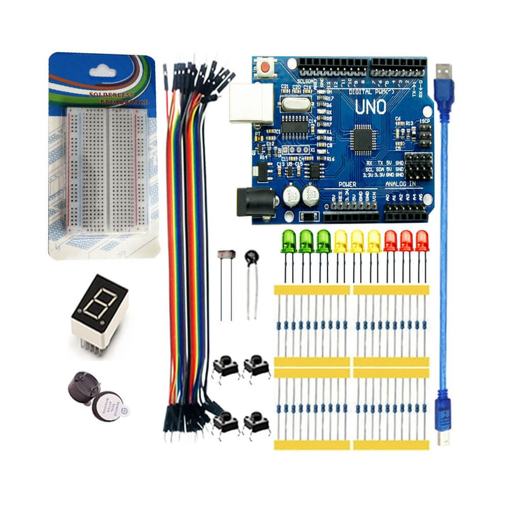 Kit Uno R3 80pcs Starter com protoboard para Arduino | Shopee Brasil