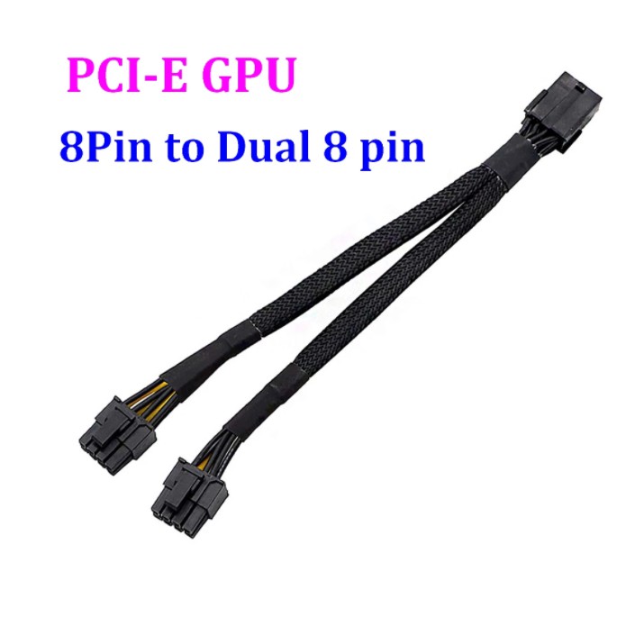 8 pinos pci express para 2 x pcie 8 (6 + 2), placa de vídeo, placa mãe ...