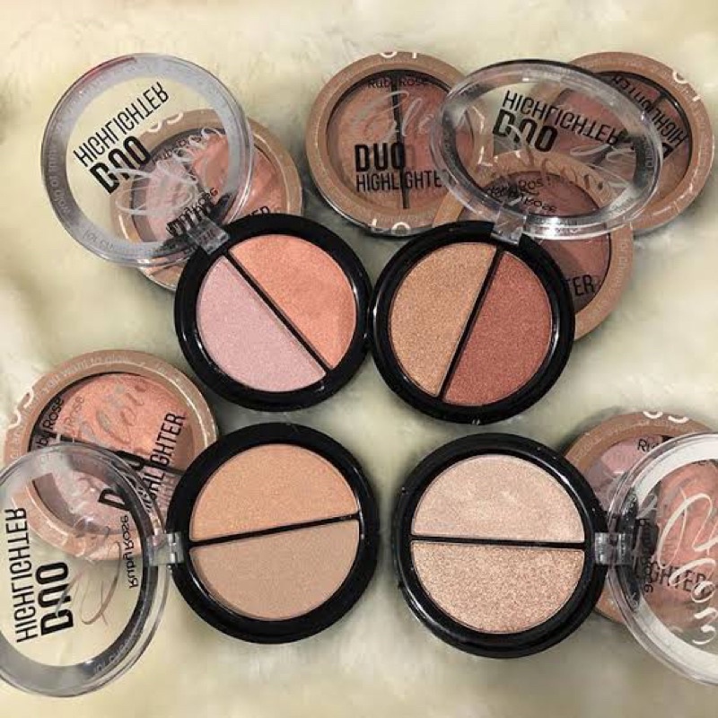 Iluminador bronzer Glow Duo Highlighter da Ruby Rose | Shopee Brasil