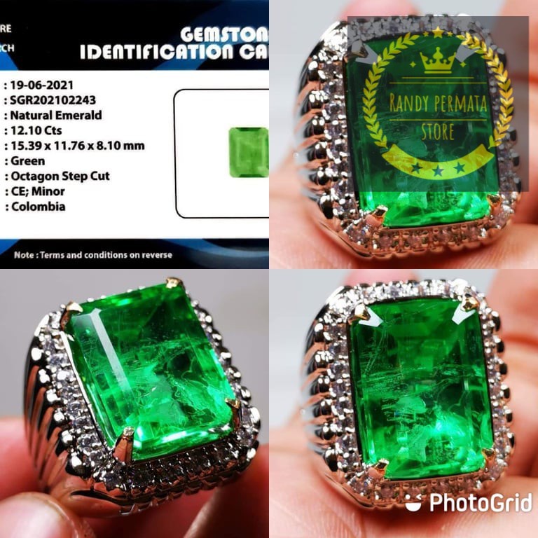 Colômbia NATURAL EMERALD BERYL ZAMBRUD Pedra Gema + MEMO SGR GEMS LAB ...