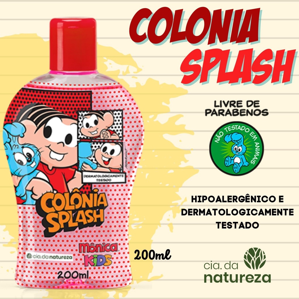Colonia Splash Turma Da Monica Perfume Pra Criança Infantil Monica Kids ...