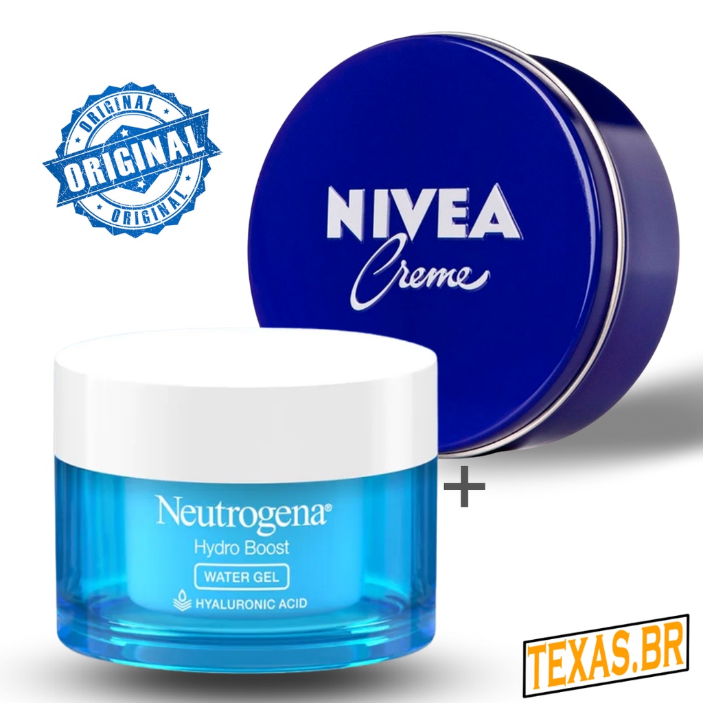 Kit Nivea Creme Hidratante Lata Grande 400ml + Neutrogena Hydro Boost ...
