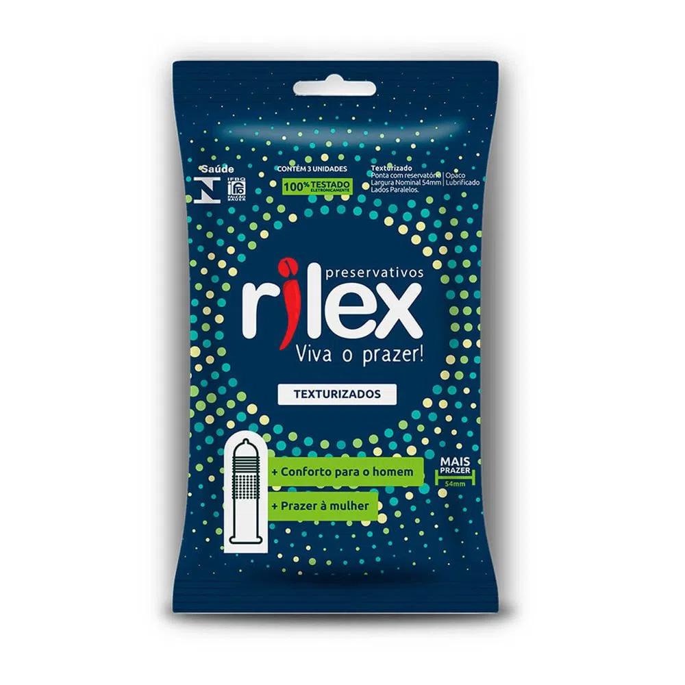 Preservativo Lubrificado Texturizado 3 Unidades Camisinha Rilex Shopee Brasil