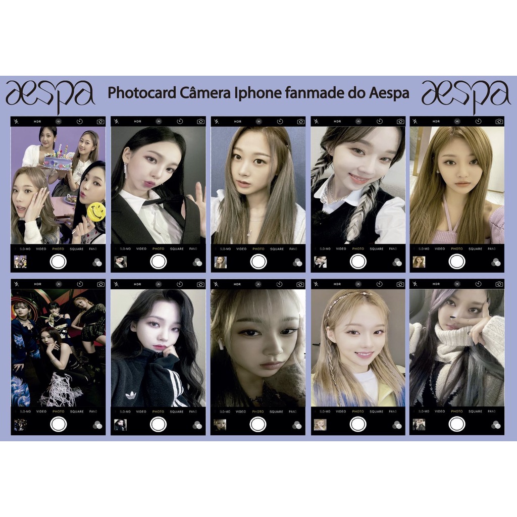 Photocard Câmera Iphone - Aespa | Shopee Brasil