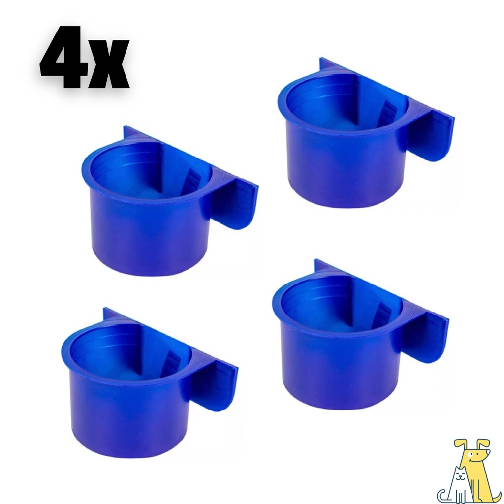 Comedouro para Gaiola Aves Pássaros Com Aba Gaiola Viveiro Calopsita ...