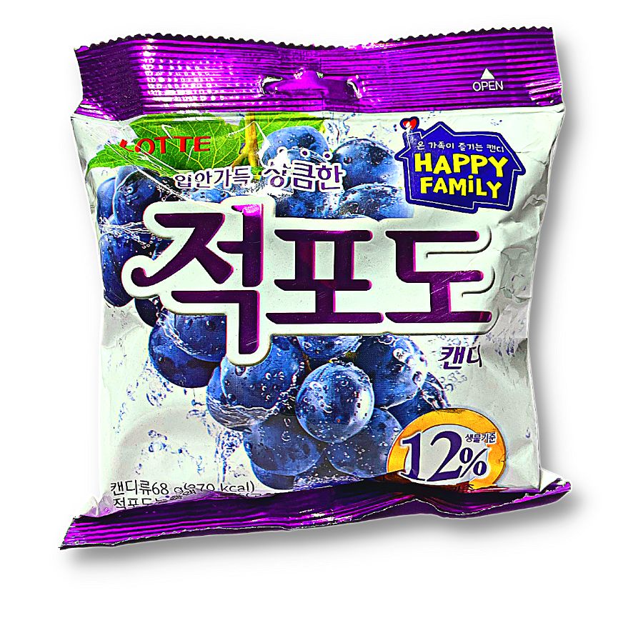 BALA COREANA SABOR UVA ROXA 68 GRAMAS | Shopee Brasil