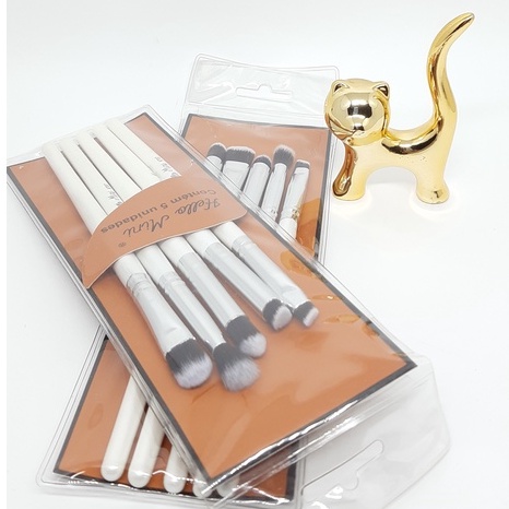 Kit Com 5 Pincel Hello Mini para Olhos - Pinceis Maquiagem | Shopee Brasil