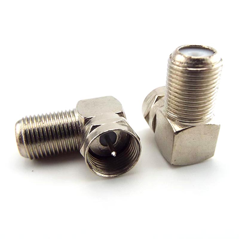 Conector De TV Tipo F Macho Para Fêmea De 90 Graus Adaptador De Antena ...
