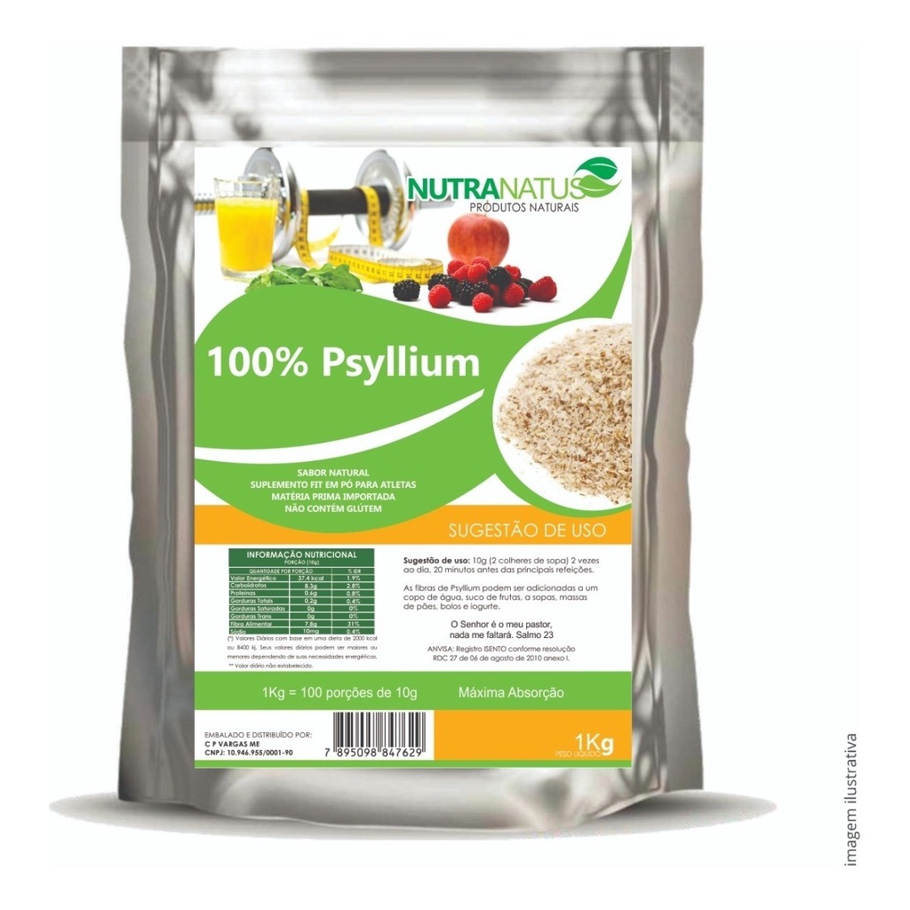 Psyllium Husk Granulado Importado Premium 1kg | Shopee Brasil