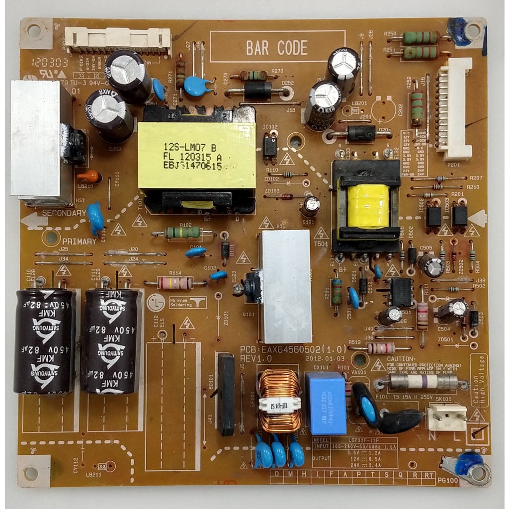 Placa Fonte para tv LG 32LS3400 EAX64560502(1.0) Ler a descrição(com ...