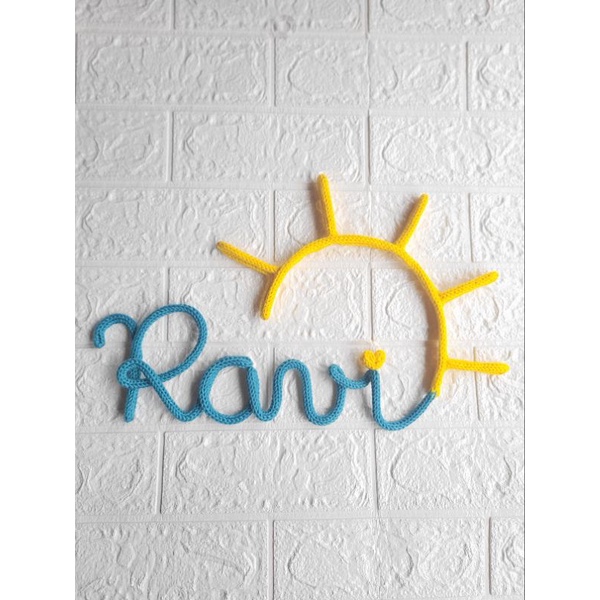Nome Ravi + Sol / porta maternidade / decoração de quarto | Shopee Brasil