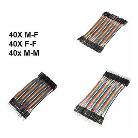 Kit Jumper 10cm 120 Peças Mxf Mxm Fxf Arduino Cabinho Wire | Shopee Brasil