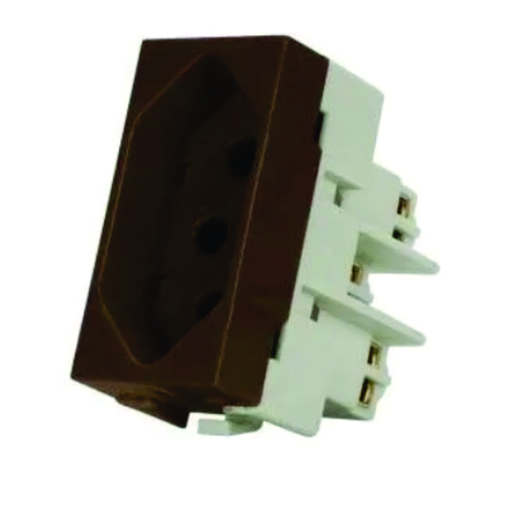 Modulo Tomada 2p+t 20a Sleek Marrom Margirius | Shopee Brasil