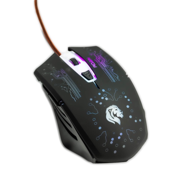 MOUSE GAMER COM FIO USB LED 6 BOTÕES 2400DPI CABO TECIDO MU2911 HAYOM | Shopee Brasil