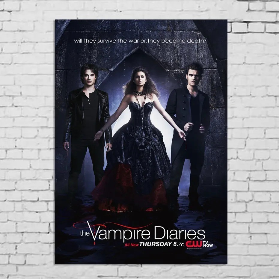 Poster Cartaz The Vampire Diaries Damon Elena Stefan #a A3 | Shopee Brasil