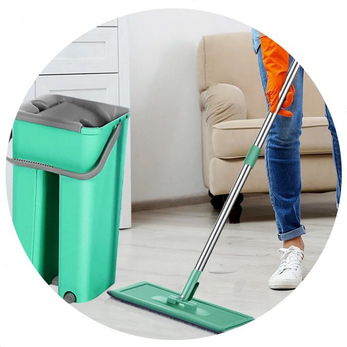 Limpador Mágico Mop Vertical Com Balde Esfregão Lava E Seca | Shopee Brasil