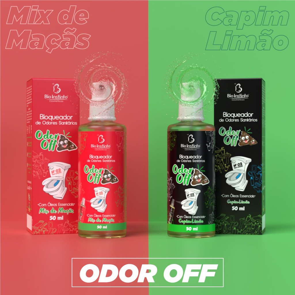 Odor Off (Free coo) Bloqueador de Odores Sanitários Capim Limão ou Mix ...