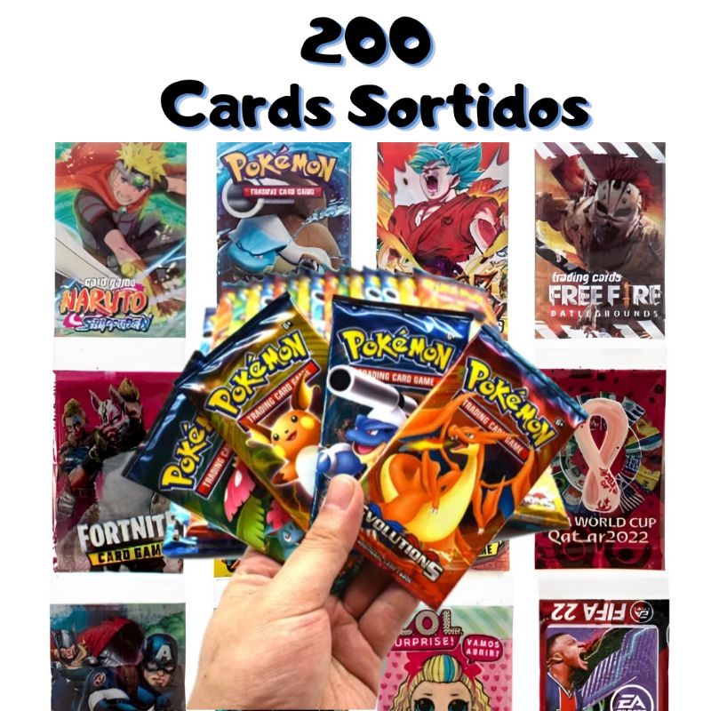 200 Cards Game Misturados e Sortidos Colecionáveis - Escorrega o Preço