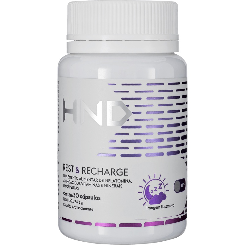 Suplemento para Dormir Rest & Recharge HND 30 cápsulas LANÇAMENTO ...