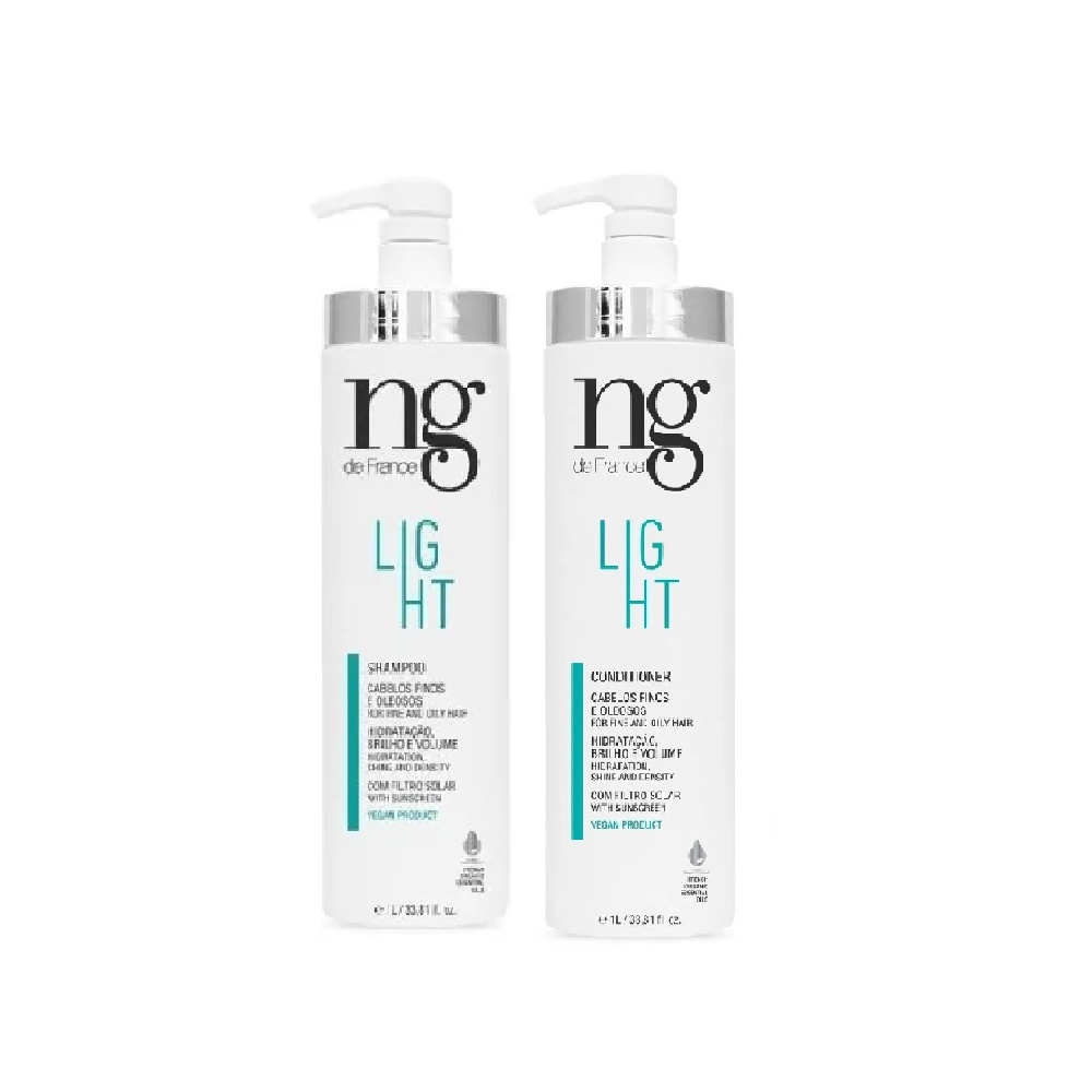 Kit Light Shampoo e Condicionador Ng de France 1L | Shopee Brasil