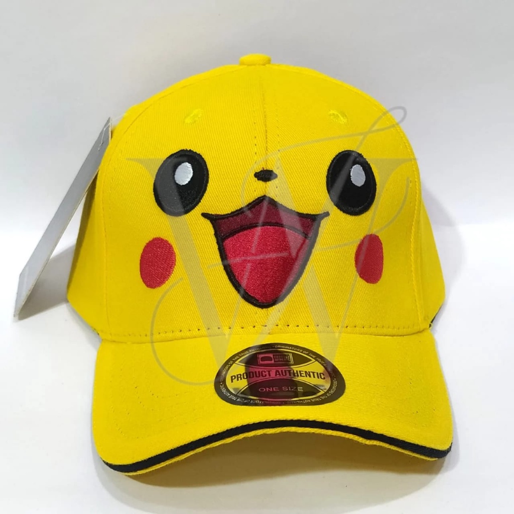 Boné Aba Curva Pikachu Pokémon Bordado | Shopee Brasil