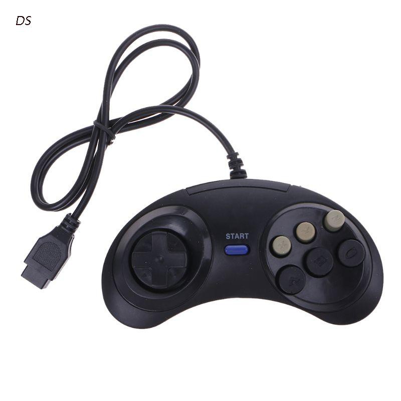 6 Button Wired Controller Pad Gamepad For Megadrive MD | Shopee Brasil
