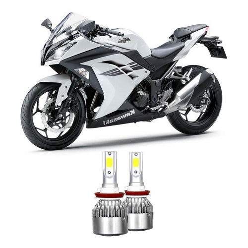 Kit Lampada Super Led Kawasaki Ninja 250 E 300 Branca 6000k | Shopee Brasil
