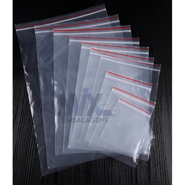 Saco Zip Lock Hermético N8 - 17x24 - C/ 100 Unid. | Shopee Brasil