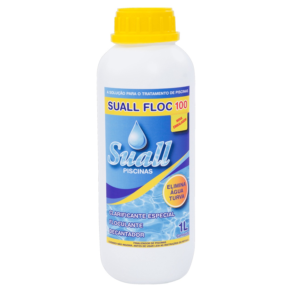 Clarificante Para Piscina Floculante e Decantador Suall Floc 1 Litro ...