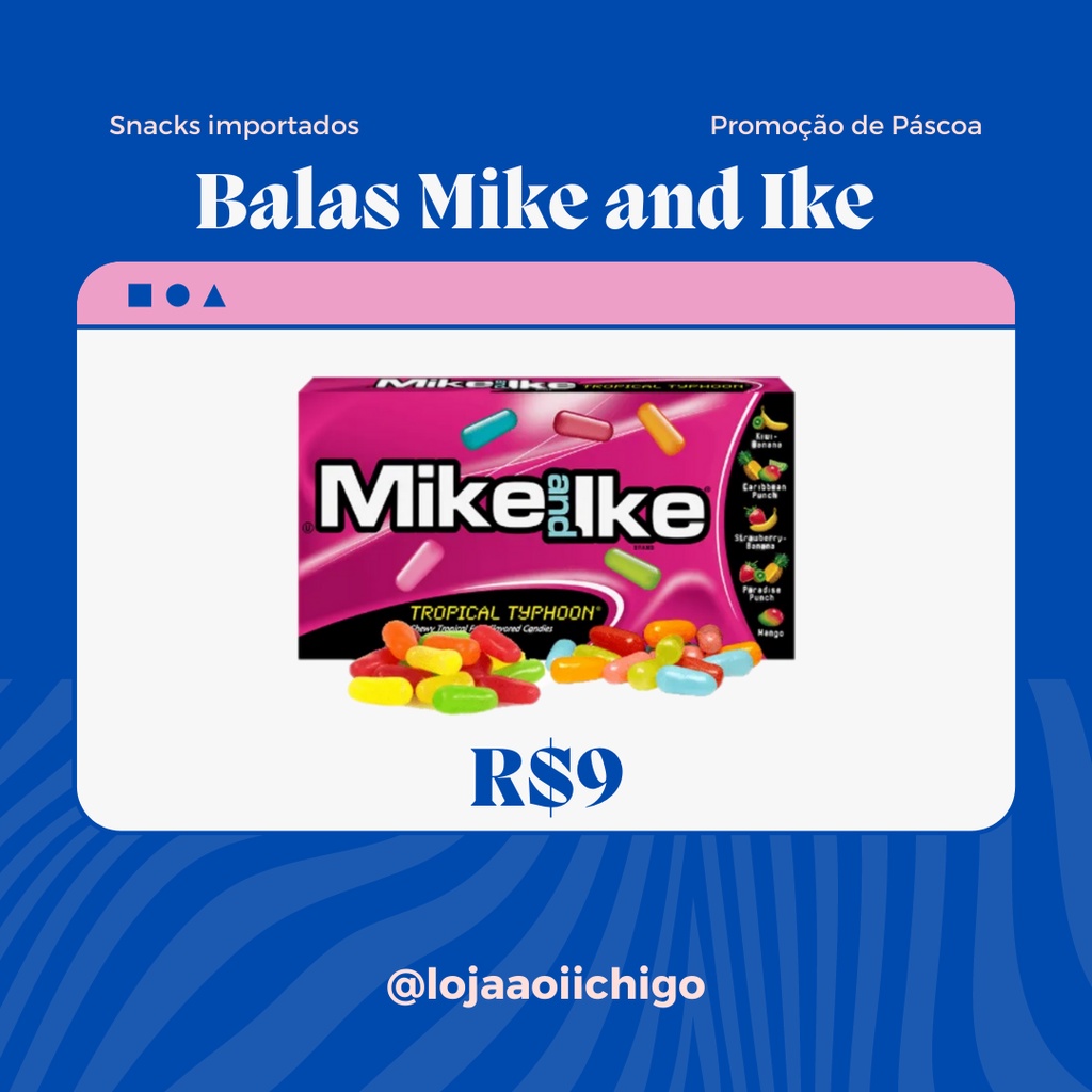 Bala Mike and Ike | Shopee Brasil