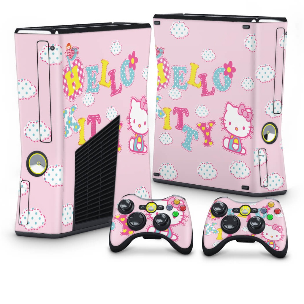 Skin Xbox 360 Slim Adesivo - Hello Kitty | Shopee Brasil