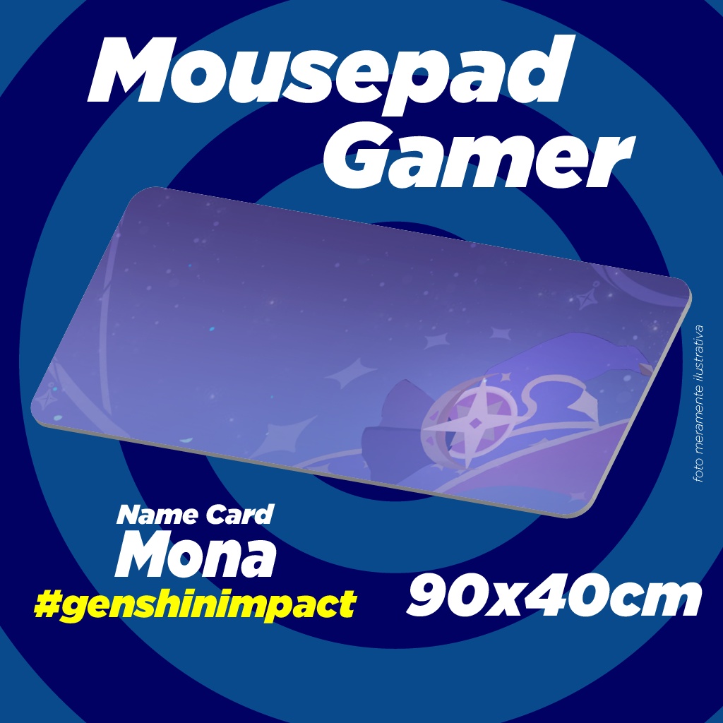 Mouse Pad Gamer Personalizado - Namecard Mona - Genshin Impact ...