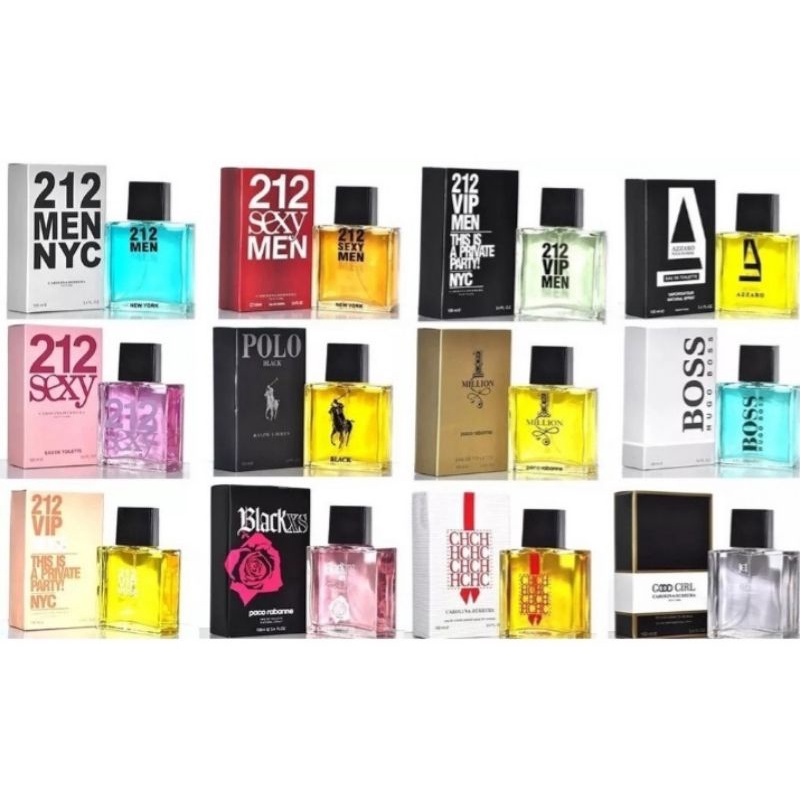 KIT COM 12 PERFUMES 100ml cada | Shopee Brasil