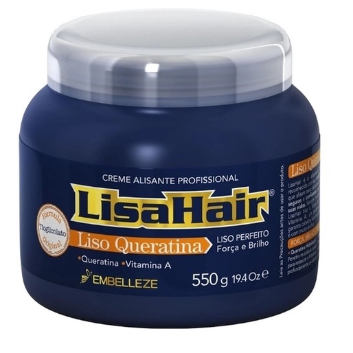 Creme Alisante LisaHair Liso Queratina 550g venc 10/2023 | Shopee Brasil