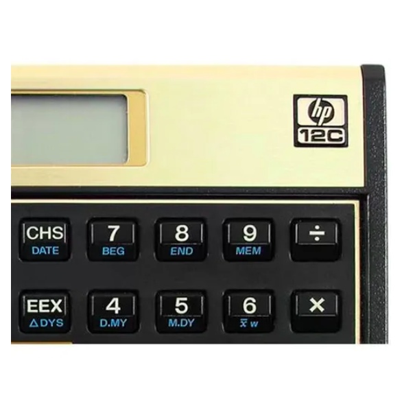 Calculadora Financeira Hp 12c Gold 120 Fun. - Novo Na Caixa | Shopee Brasil