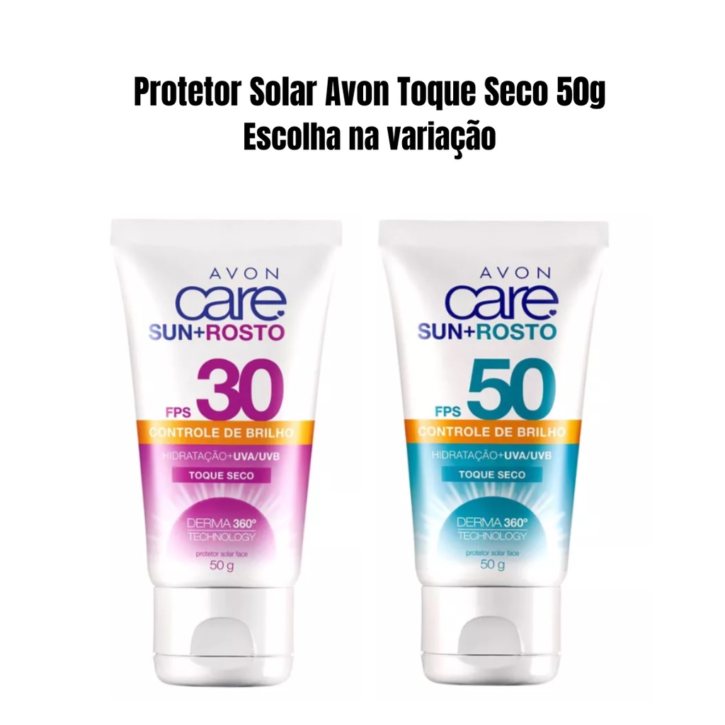 Protetor Solar Toque Seco Avon Care Sun+ Controle de Brilho FPS 30 ou 50- 50g | Shopee Brasil