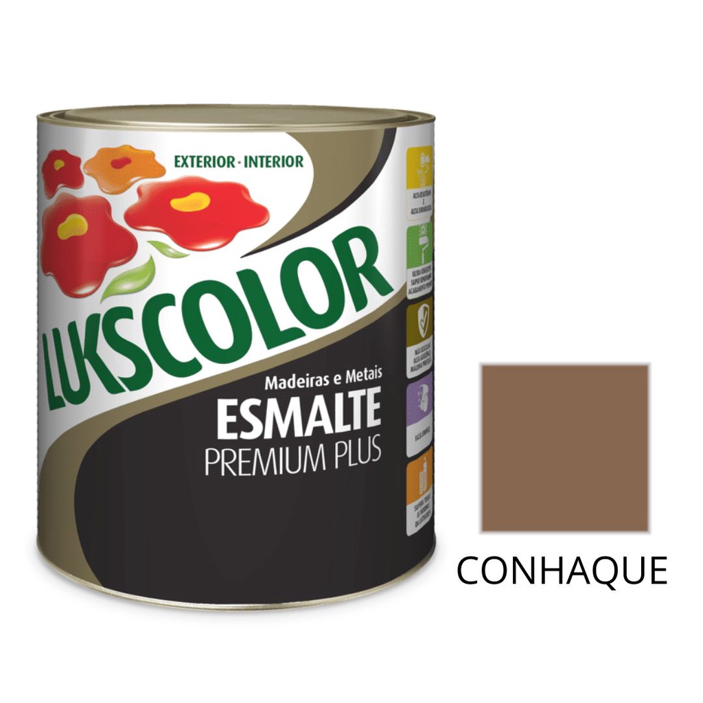 Tinta Esmalte Base Solvente Cor Conhaque Lukscolor 900ml | Shopee Brasil