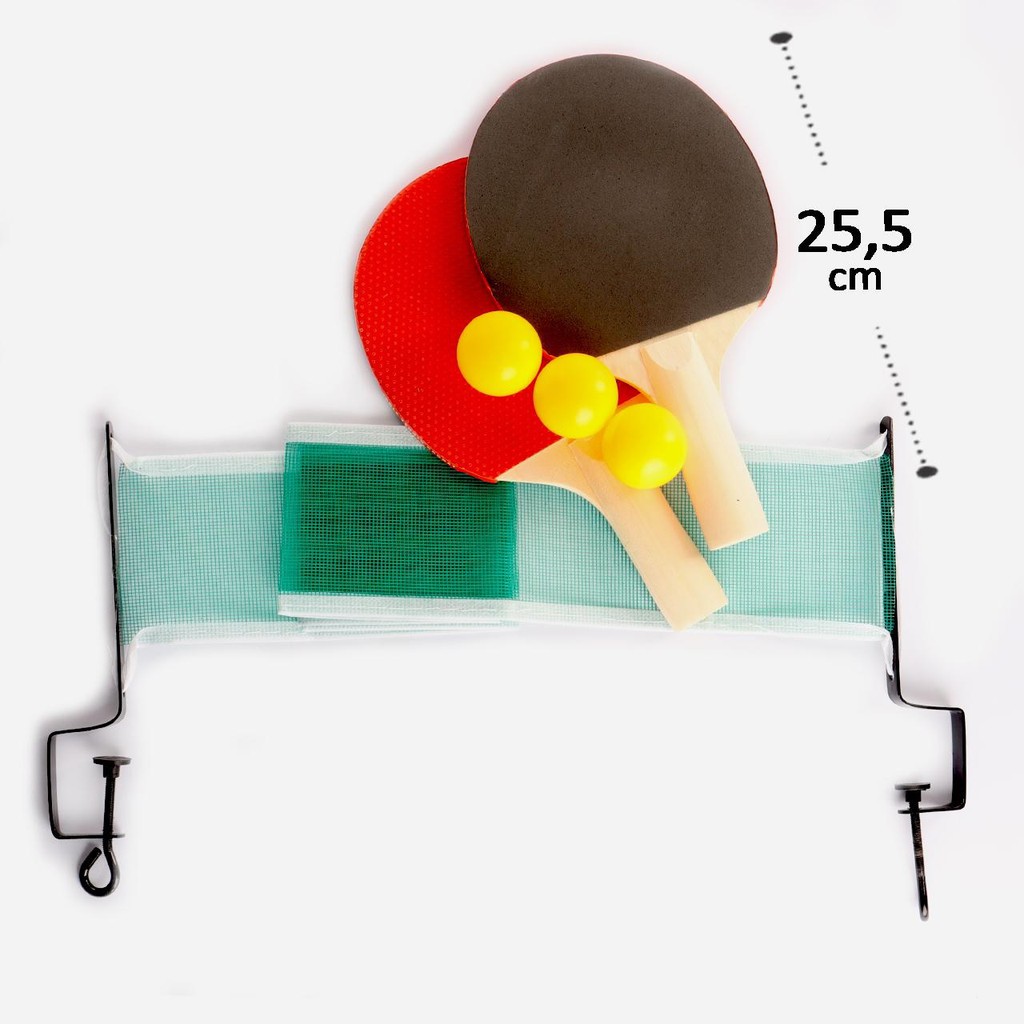 Kit Ping Pong Tênis de Mesa 2 Raquetes e 3 Bolinhas e rede | Shopee Brasil