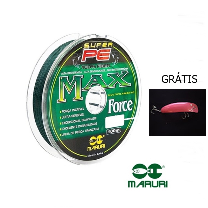 Linha Multifilamento 0.30mm Maruri Max Force PE 4X ( 4 Fios ) 100m Isca Grátis. | Shopee Brasil