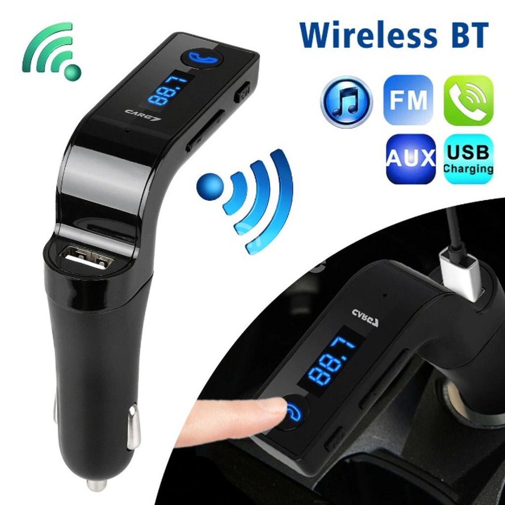 Bluetooth FM Transmitter G7 + AUX Modulator Car Kit MP3 Player SD USB ...