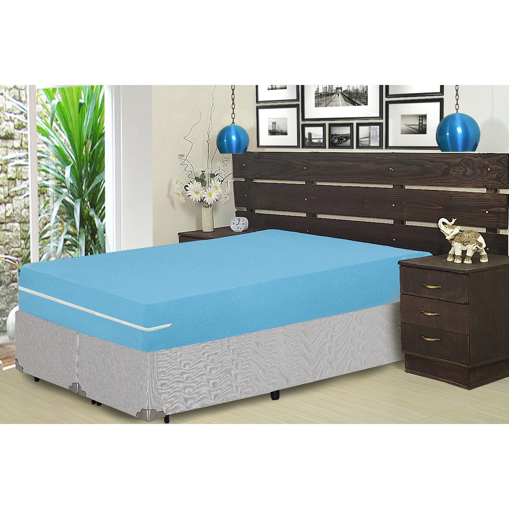 Capa de Colchão Malha Algodão Queen 1.58 x 1.98 cm (30 altura) | Shopee ...