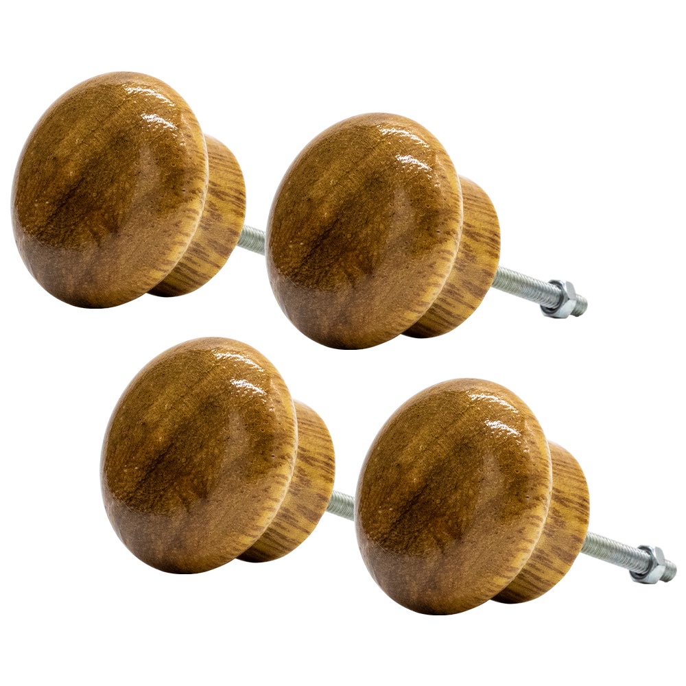 Puxador De Madeira Para Movel Armario 1 Furo SMG 4 pecas | Shopee Brasil