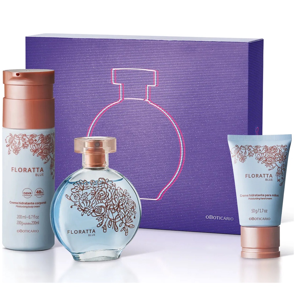 Kit Presente Floratta Blue oBoticário (3 itens) | Shopee Brasil