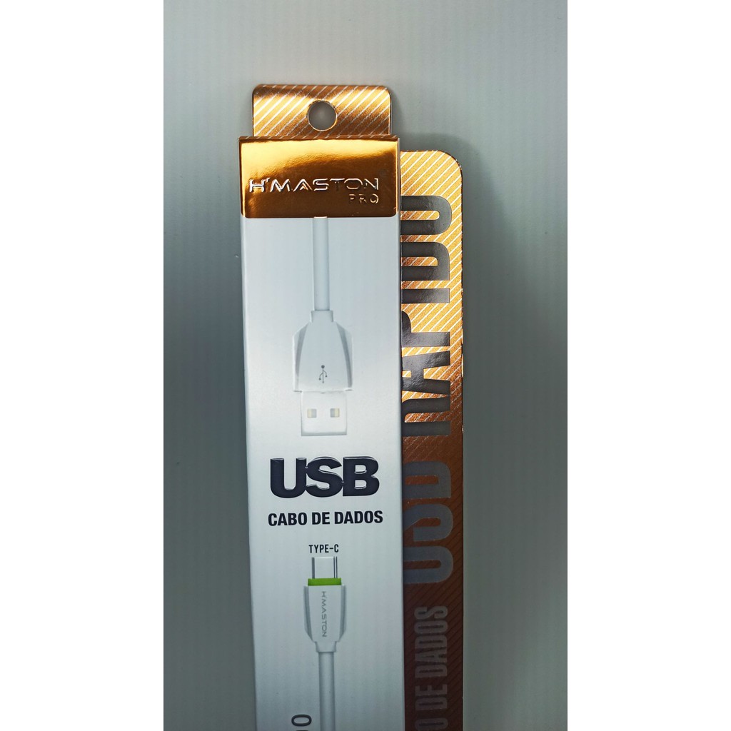 CABO USB / TIPO C RÁPIDO 2M HMASTON CARREGADOR TURBO | Shopee Brasil