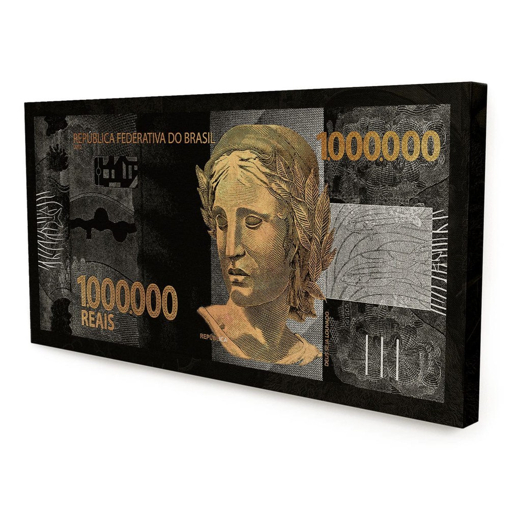 Quadro 1 milhão de reais 68x34 CM | Quadros para decorar sala, quarto e escritório | Quadros ...