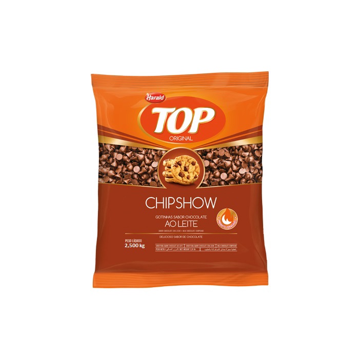Gotas De Chocolate Ao Leite Chipshow Top 2,5Kg - Harald | Shopee Brasil
