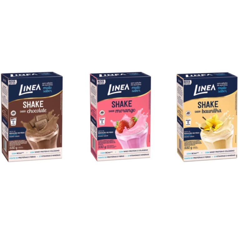 Shake Redução de Peso 3 Sabores Linea 330g | Shopee Brasil
